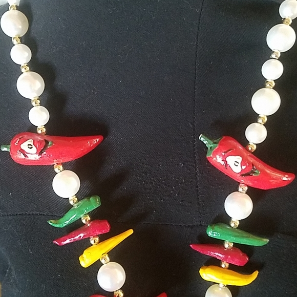 Jewelry | Smiley Chilli Pepper Pearl Necklace | Poshmark